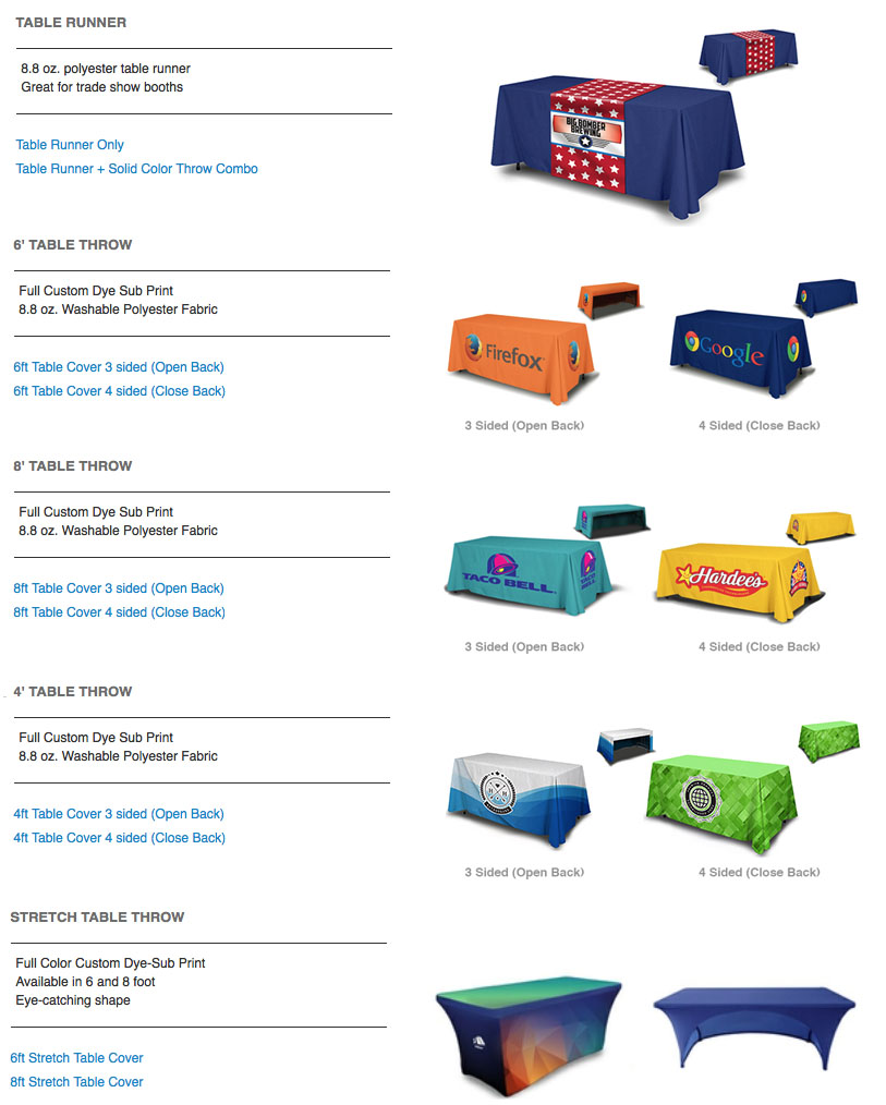 Custom Printed Table Covers | Tablecloths| Long Island | New York