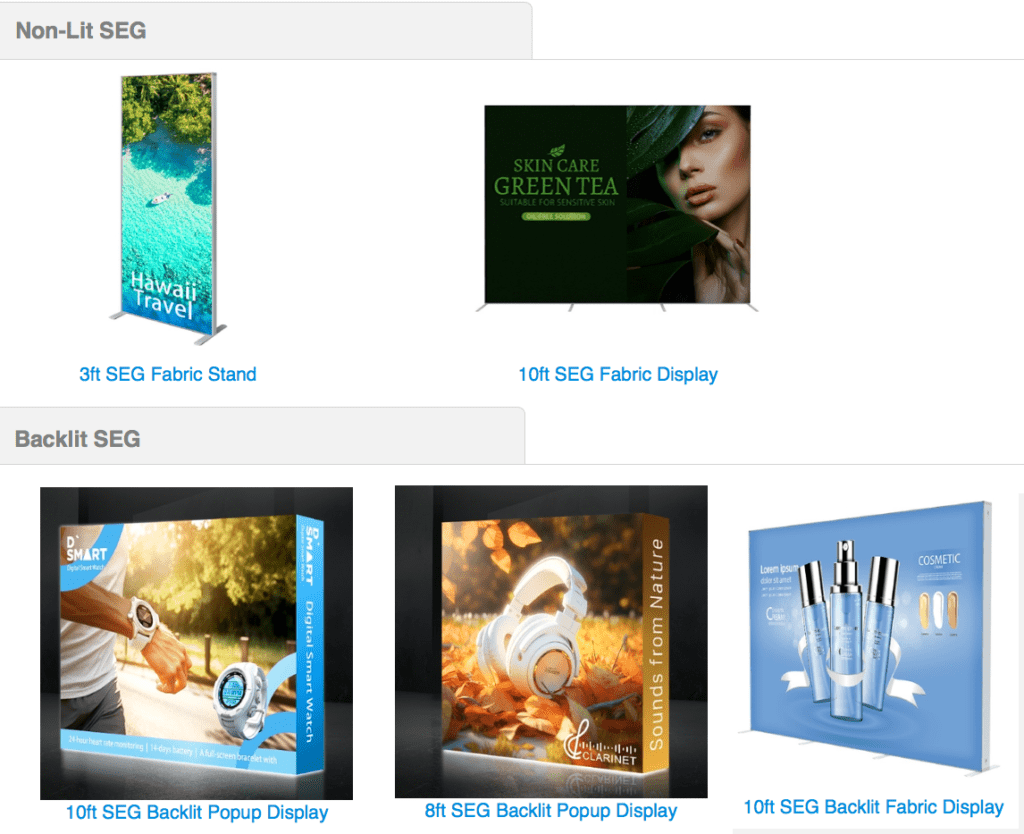 SEG Fabric Wall Displays, Long Island NY | Silicone Edge Graphics